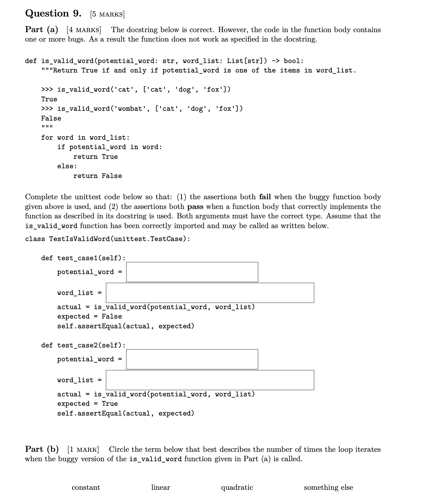 Solved Question 9. [5 MARKS] Part (a) [4 MARKs] The | Chegg.com
