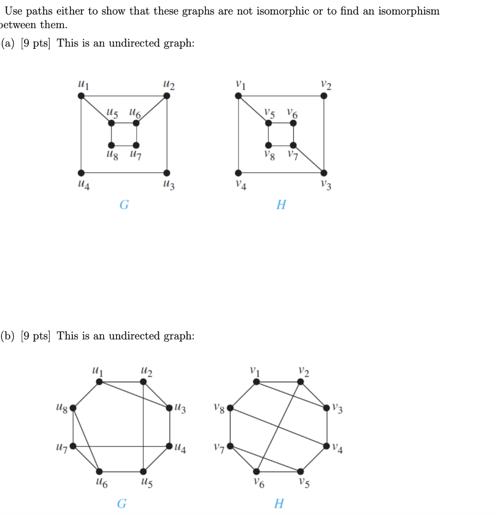 Solved Use paths either to show that these graphs are not | Chegg.com