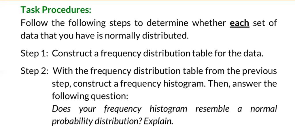 Solved Task Procedures: Follow the following steps to | Chegg.com