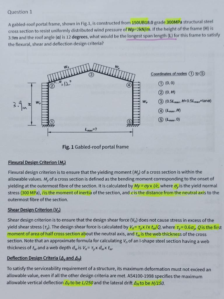Solved Additional info: The maximum allowable span length | Chegg.com