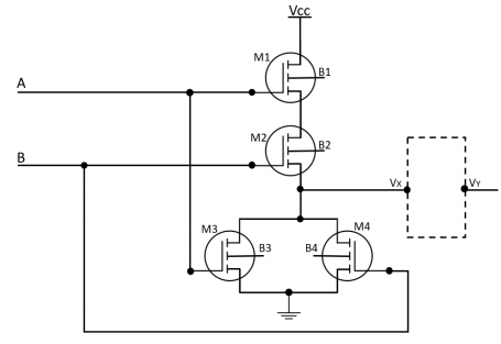 Solved The following circuit shows 4 transistors that are | Chegg.com