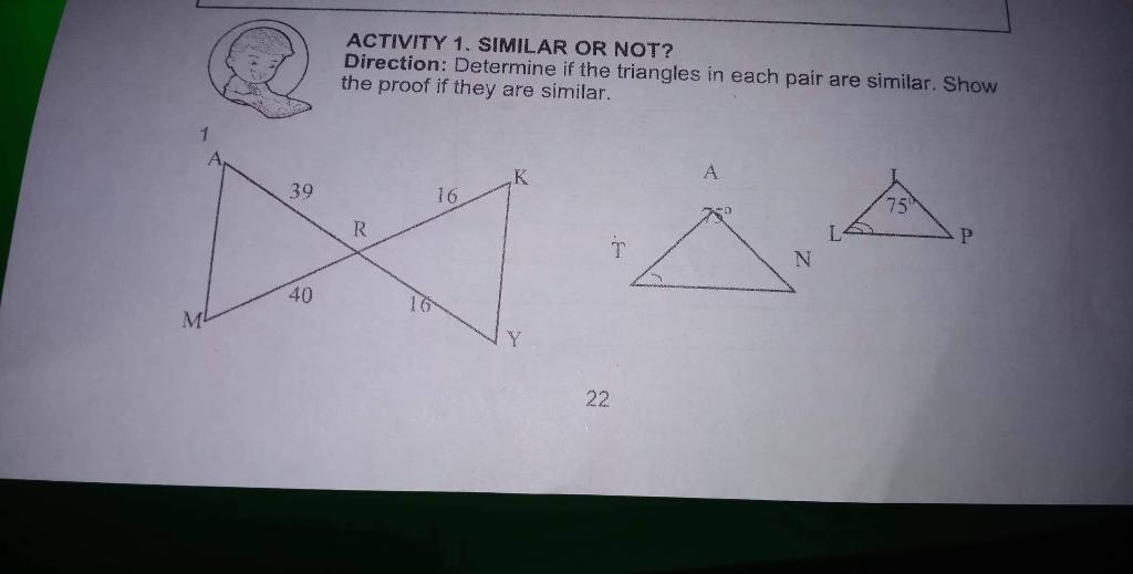 Solved ACTIVITY 1. SIMILAR OR NOT? Direction: Determine if | Chegg.com