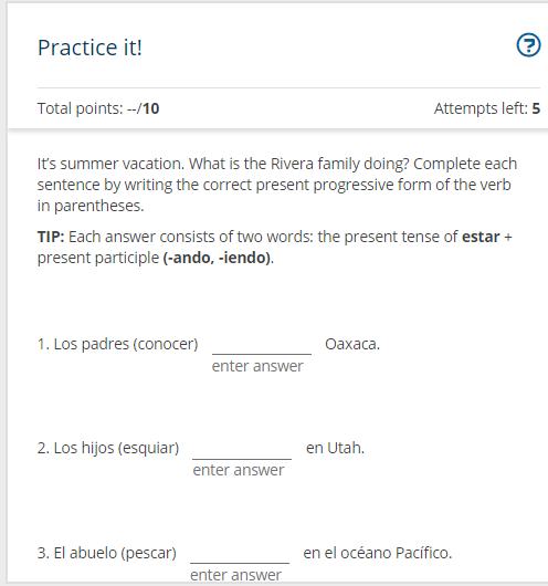 Solved Practice it! Total points: --/10 Attempts left: 5 | Chegg.com