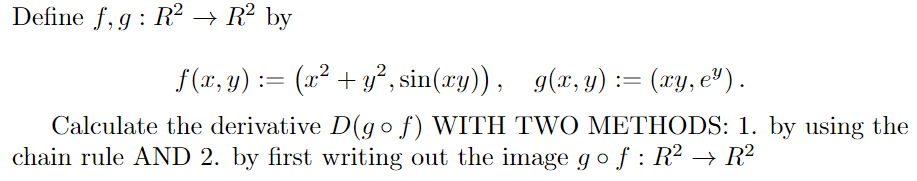 Solved Define f,g:R2→R2 by | Chegg.com