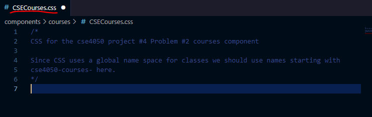 Problem 2: Create a new component - CSE classes view | Chegg.com