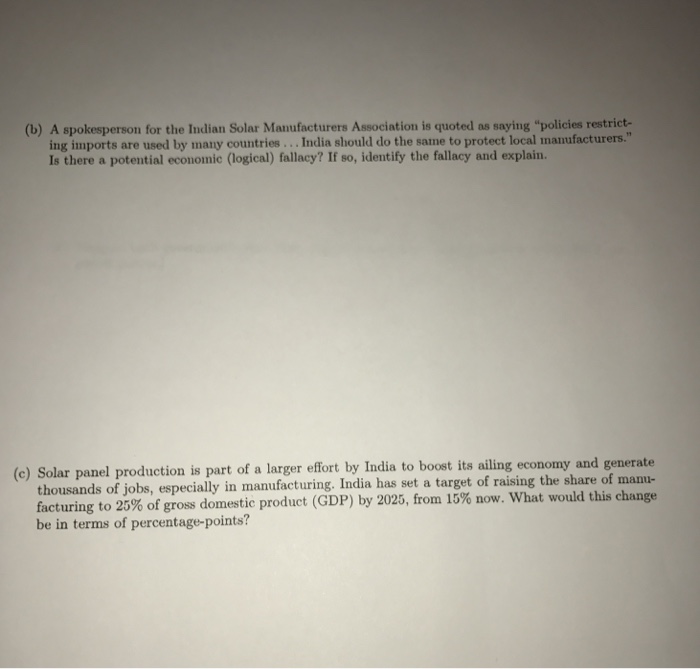 Solved 6. The Jawaharlal Nehru National Solar Mission JNNSM) | Chegg.com