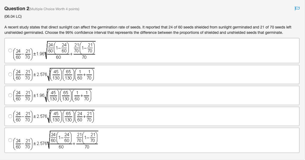 Solved Question 2(Multiple Choice Worth 4 points) (06.04 LC) | Chegg.com