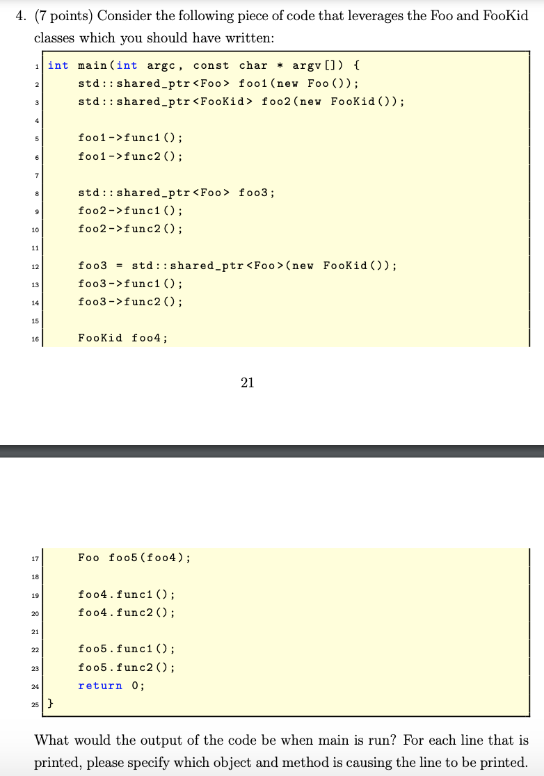 Solved Problem 8 (20 points) Object Oriented Programming in | Chegg.com