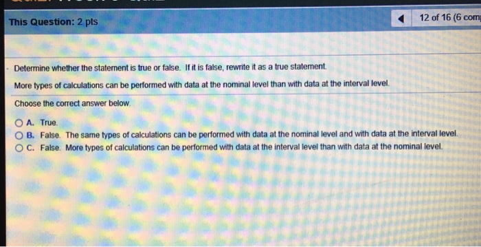 Solved Determine whether the statement is true or false. If | Chegg.com