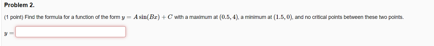Solved Problem 2. (1 point) Find the formula for a function | Chegg.com