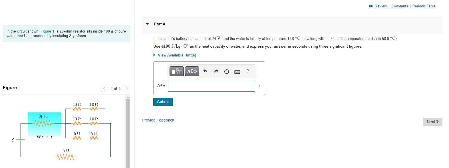 [Solved]: In the circuit shown,(Figure 1) a 20-ohm resisto