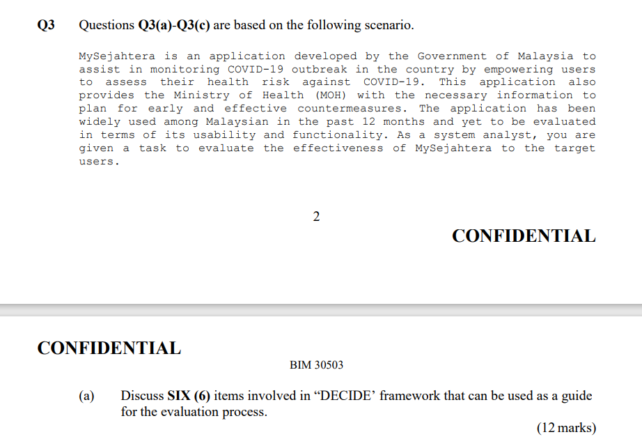 Solved Q3 Questions Q3(a)-Q3(e) are based on the following | Chegg.com