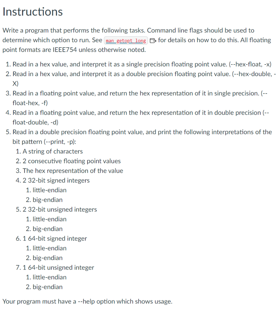 Solved Instructions Write a program that performs the | Chegg.com