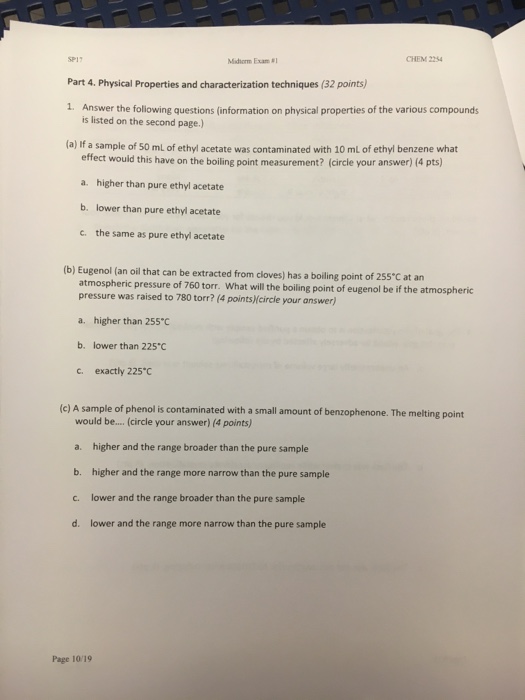 Solved 3. The following solvent selection data were | Chegg.com