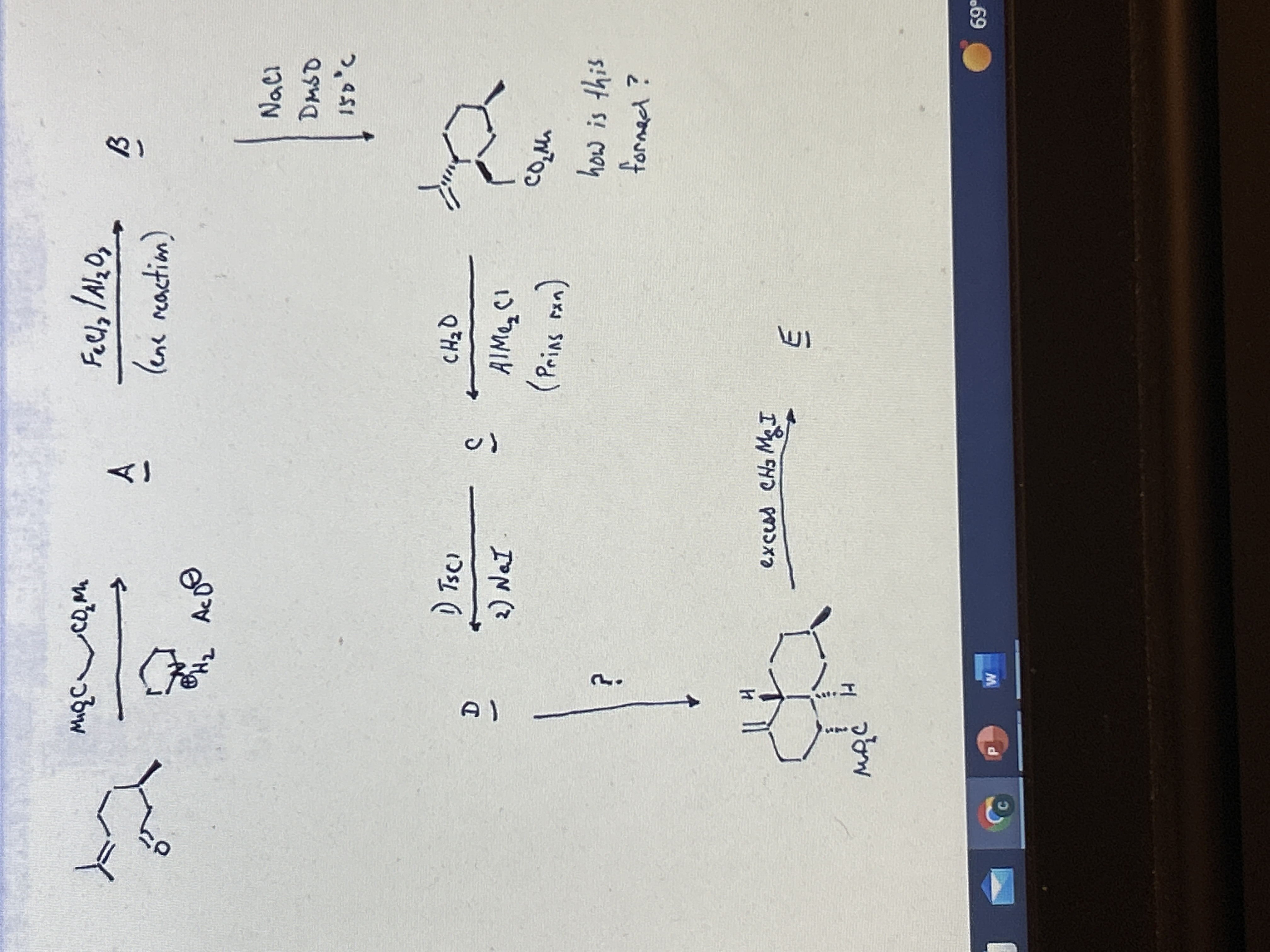 Solved COCO2Mn lene reaction) FCCl3/Al2O3B NaCl Dmso 150∘C | Chegg.com