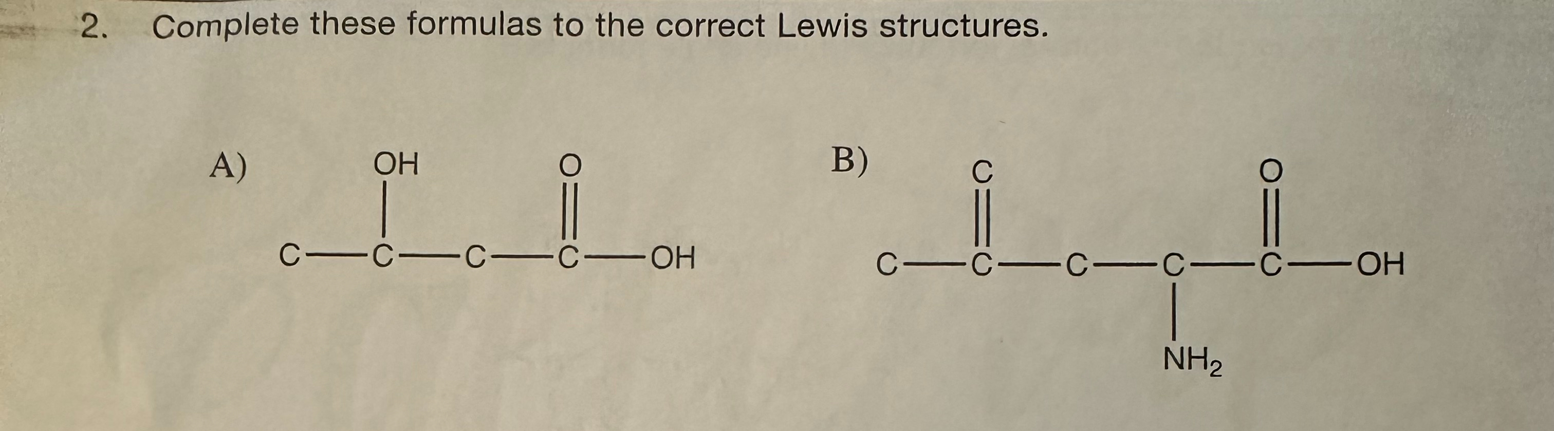 Solved Complete these formulas to the correct Lewis | Chegg.com