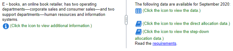 E - books, an online book retailer, has two operating | Chegg.com