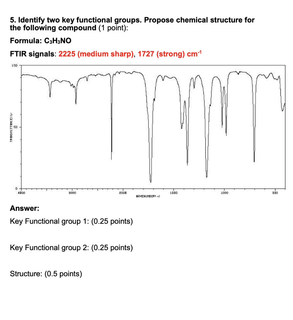 Solved 5. Identify two key functional groups. Propose | Chegg.com