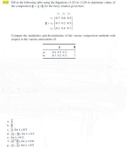 3.12 Fill in the following table using the Equations | Chegg.com