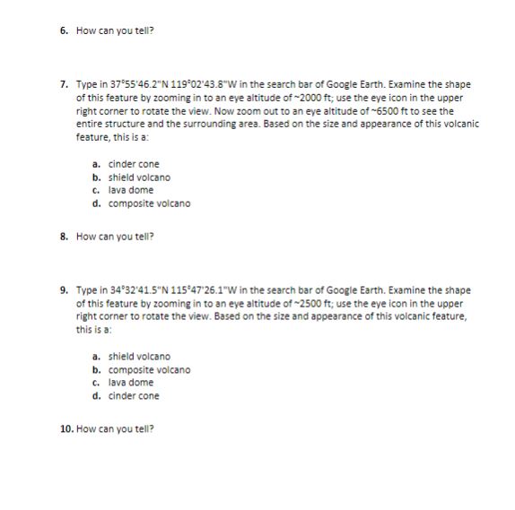 Solved Activity C: Volcanic Landforms The composition of a | Chegg.com