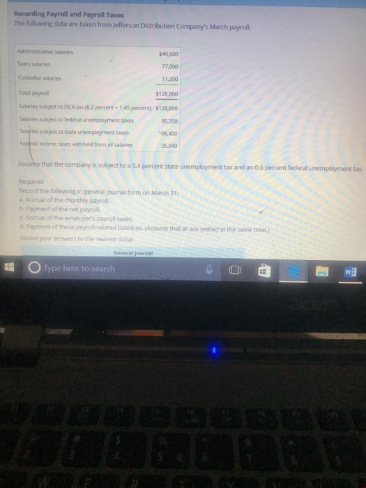Solved Recording Payroll and Payroll Taxes The following | Chegg.com Solved Recording Payroll and Payroll Taxes The following | Chegg.com