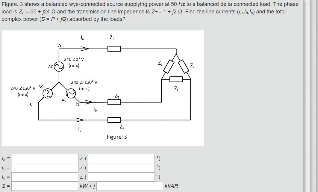 Solved Figure. 3 shows a balanced wye-connected source | Chegg.com