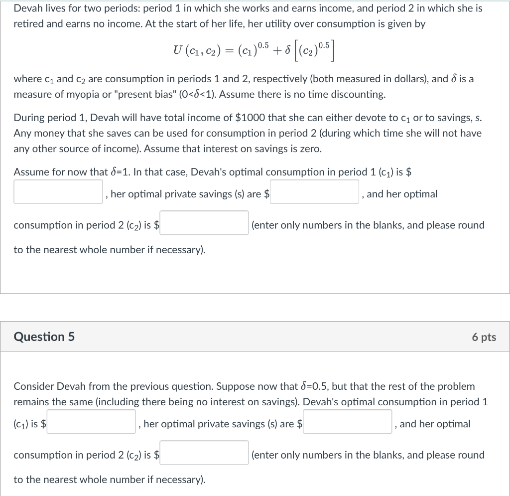 Solved Consider Devah from the previous question. Suppose | Chegg.com
