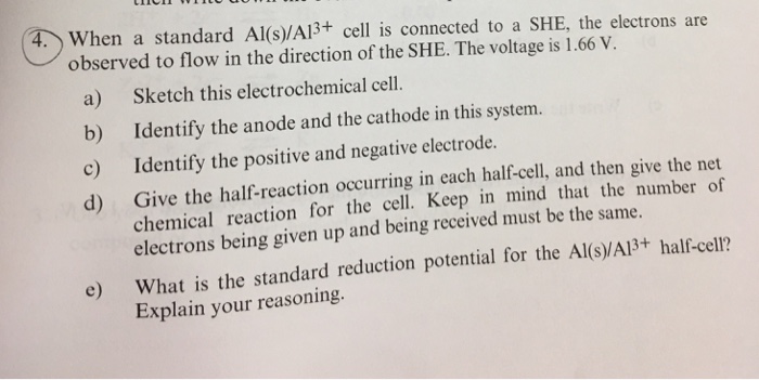 Solved When a standard Al(s)/Al3+ cell is connected to a | Chegg.com