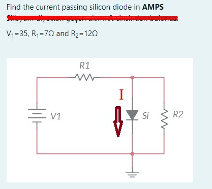 Solved Find the current passing silicon diode in AMPS | Chegg.com