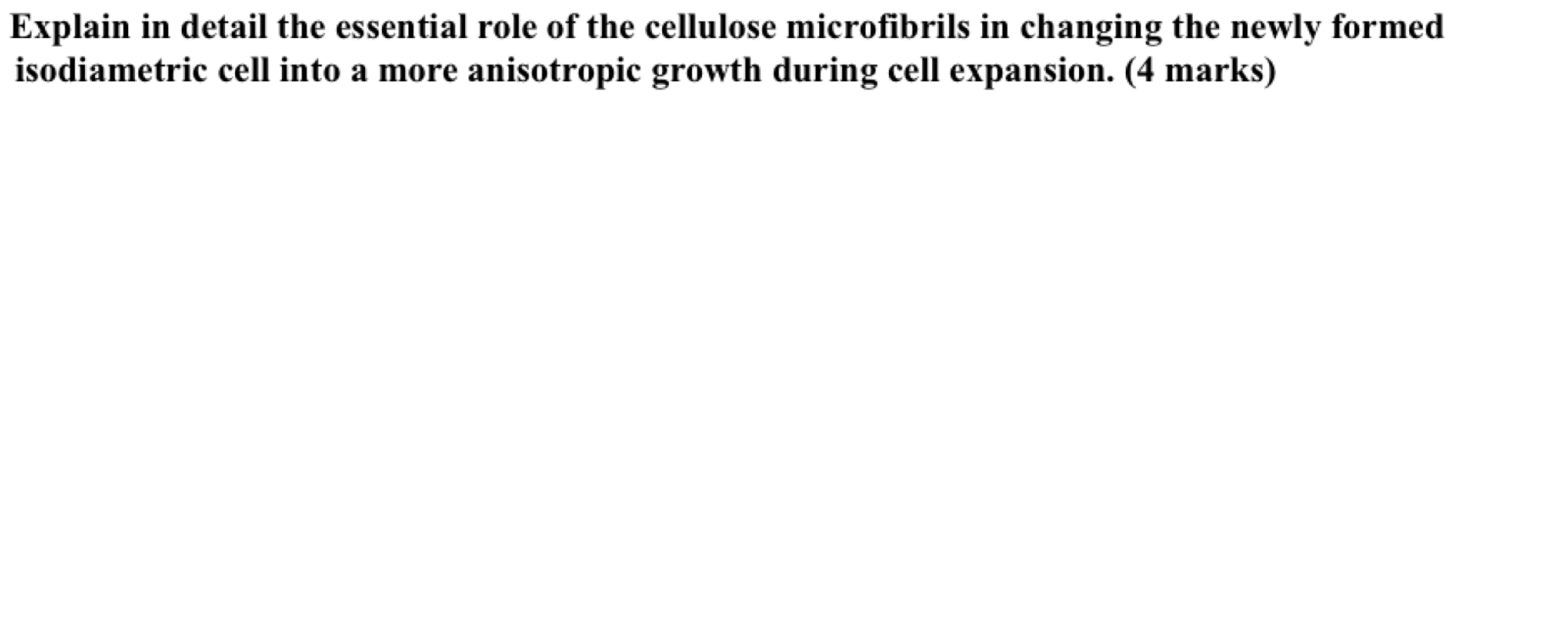 Solved Explain in detail the essential role of the cellulose | Chegg.com
