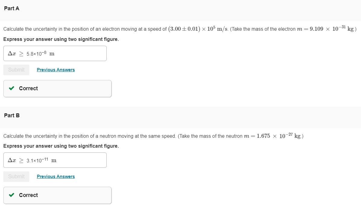 Solved Calculate the uncertainty in the position of an | Chegg.com