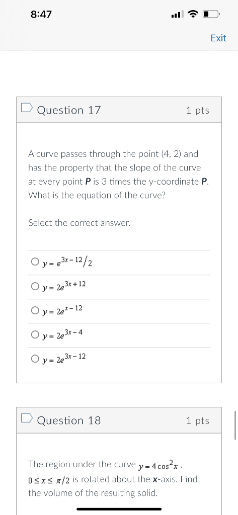 Solved A curve passes through the point (4,2) and has the | Chegg.com