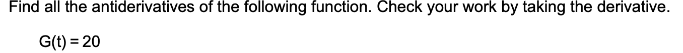 Solved Find all the antiderivatives of the following | Chegg.com