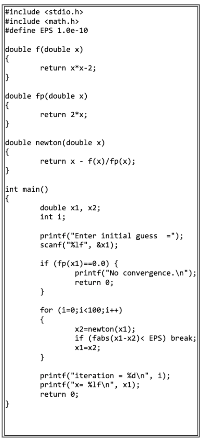 Solved Use Newton Raphson Method to calculate the root near | Chegg.com