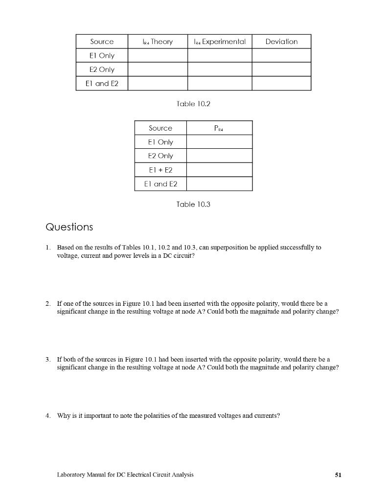 Solved 10 Superposition Theorem Objective The objective of | Chegg.com