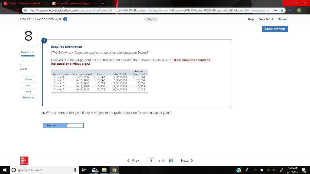 Solved 臣 Chapter 7 Graded Homework × O https://newconnect.m | Chegg.com