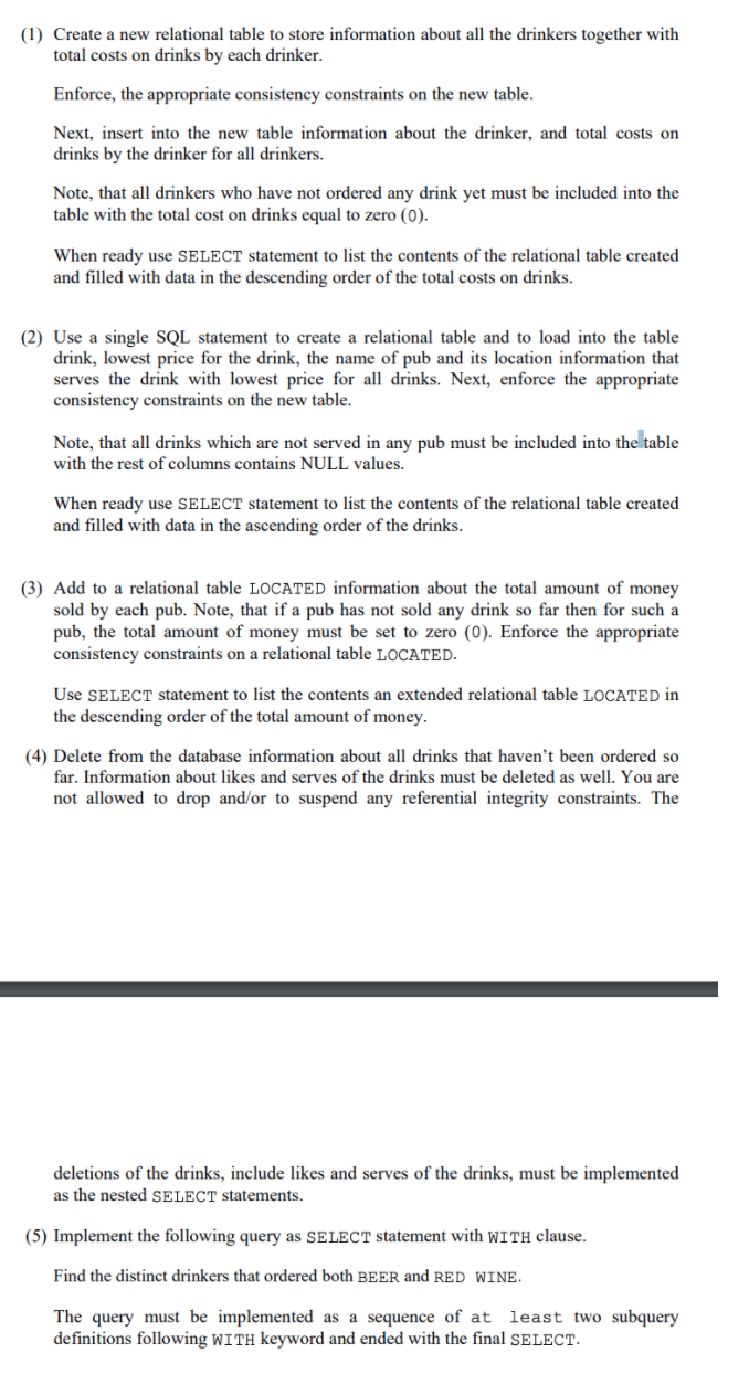 Minimize dbcreate.txt - Notepad File Edit Format View | Chegg.com