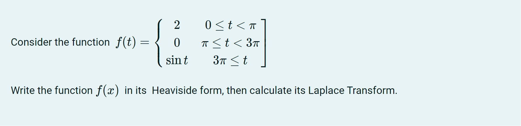 Solved How to get into heaviside and then what laplace rules | Chegg.com