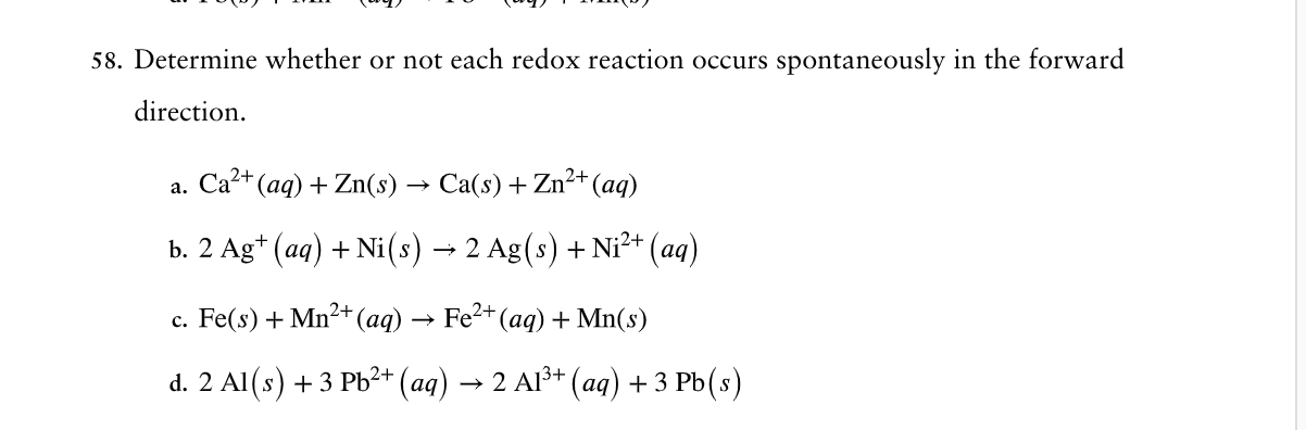 Solved 56. Make a sketch of the voltaic cell represented by | Chegg.com