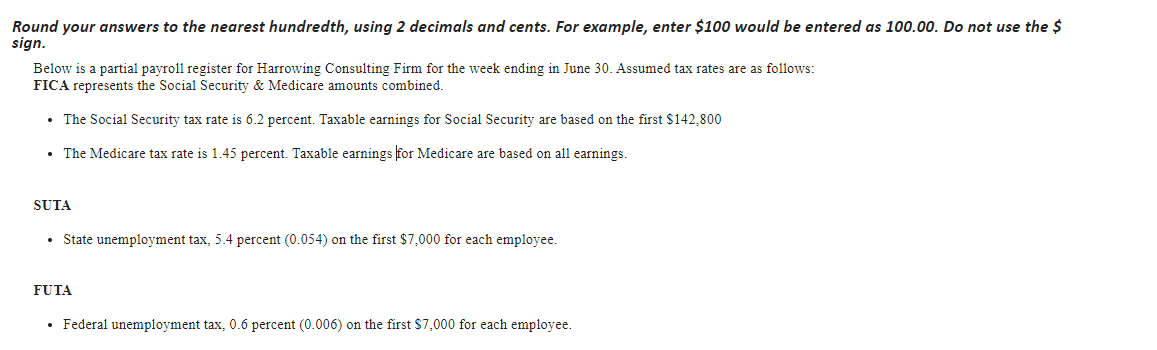 Solved Calculate the payroll the payroll taxes. | Chegg.com