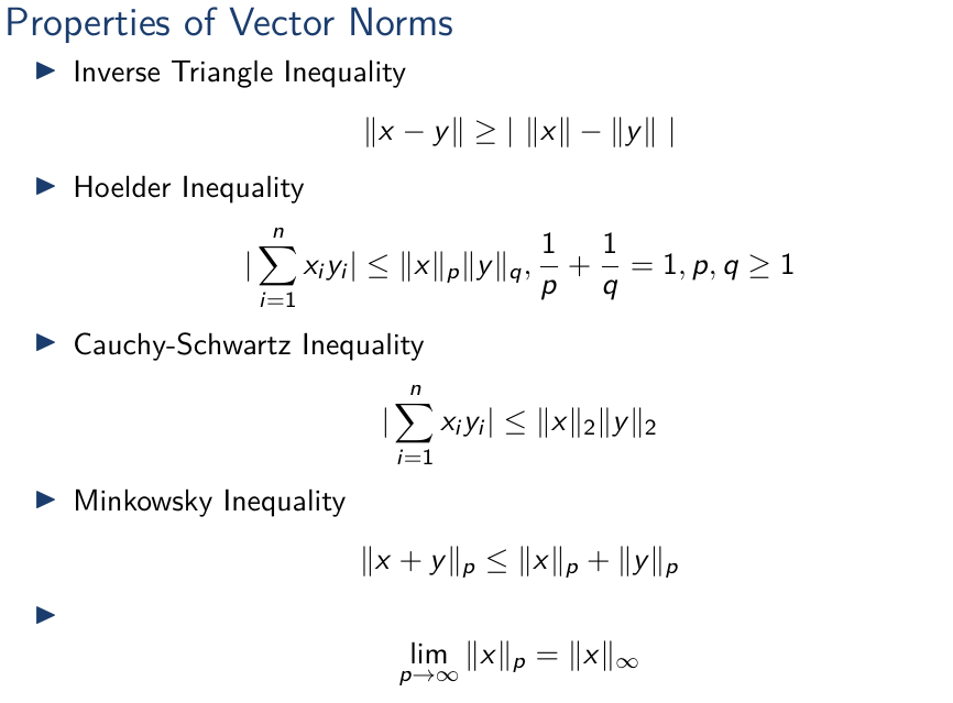 Properties of Vector NormsInverse Triangle | Chegg.com