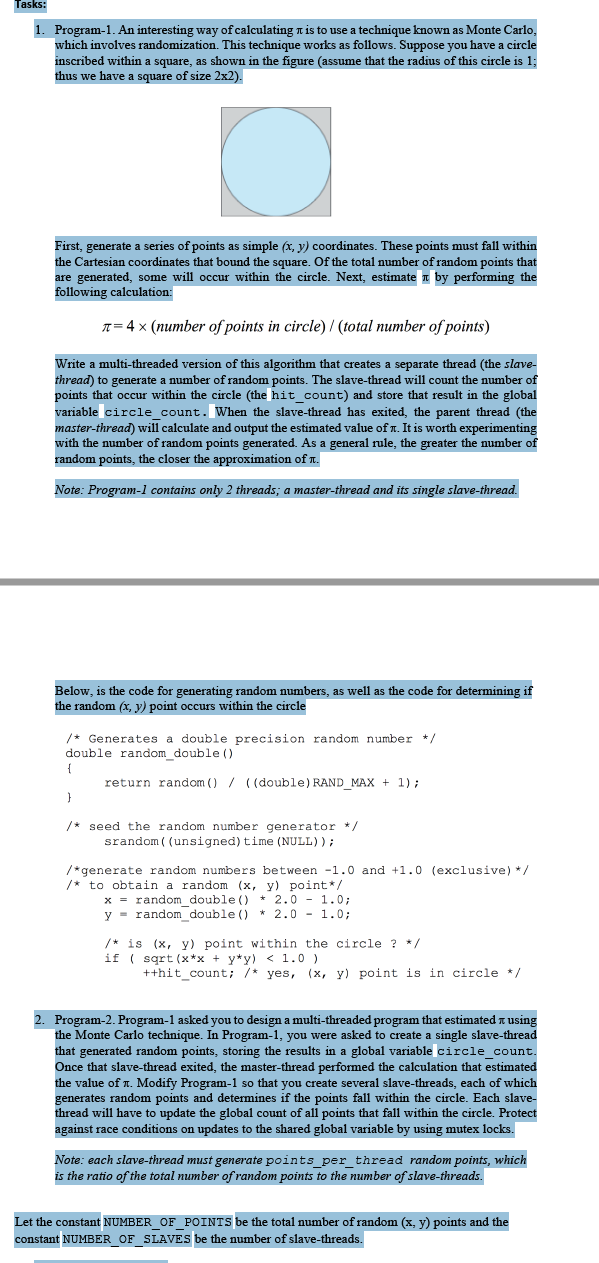 Solved Tasks: 1. Program-1. An interesting way of | Chegg.com