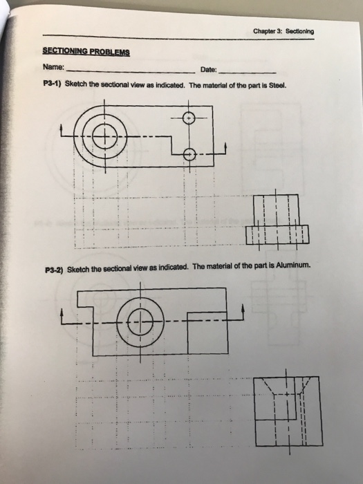 Solved Chapter 3: Sectioning Name: Date: P3-1) Sketch the | Chegg.com