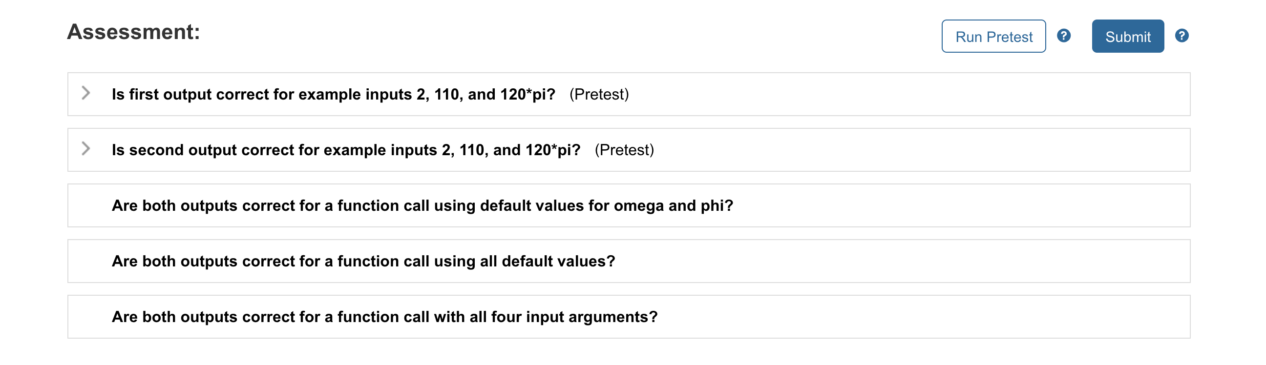 Cosine Wave Values (using varargin) My Solutions > | Chegg.com