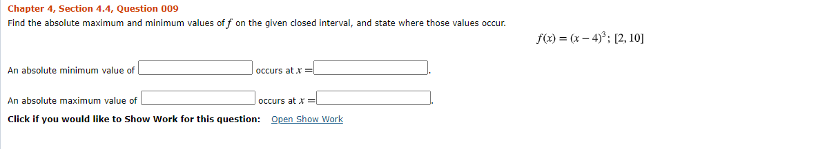 Solved Chapter 4, Section 4.4, Question 009 Find the | Chegg.com