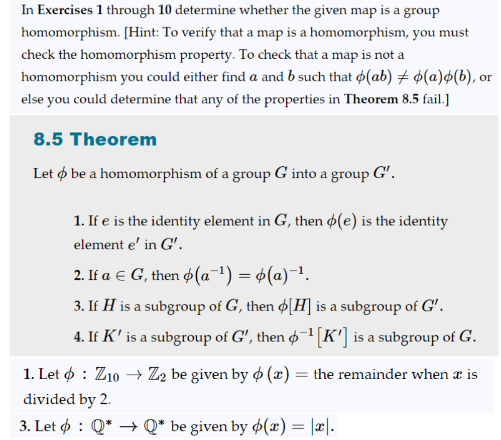 Solved am struggling in Abstract Algebra with the concept of | Chegg.com