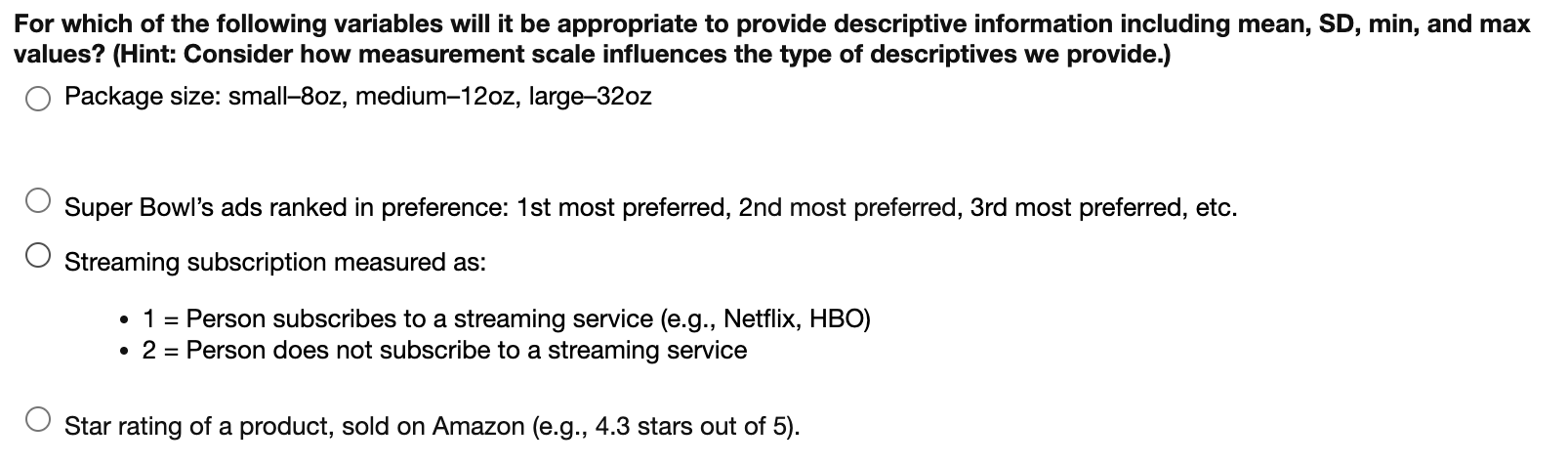 Solved Which of the following is an acceptable approach to | Chegg.com