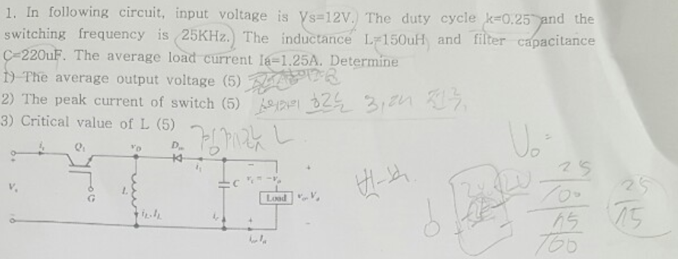 Solved 1. In following circuit, input voltage is Vs=12V. The | Chegg.com