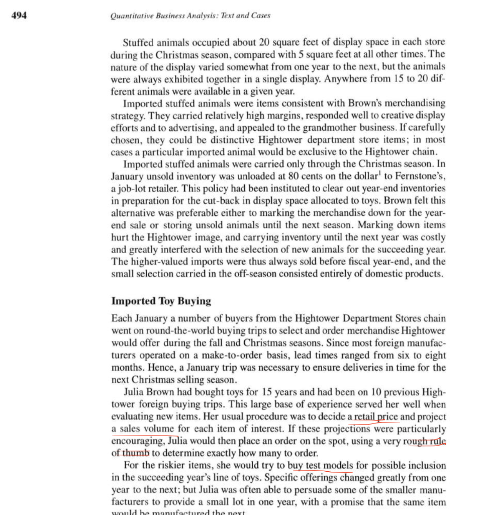 Textbook: Quantitative Business Analysis. Case 26 | Chegg.com