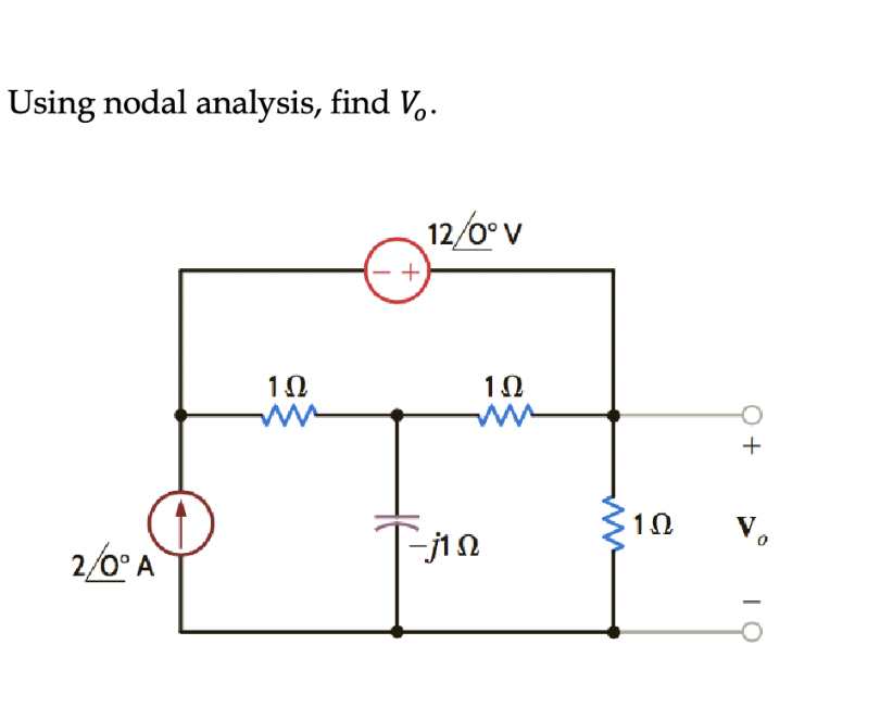 Solved Using nodal analysis, find Vo. | Chegg.com